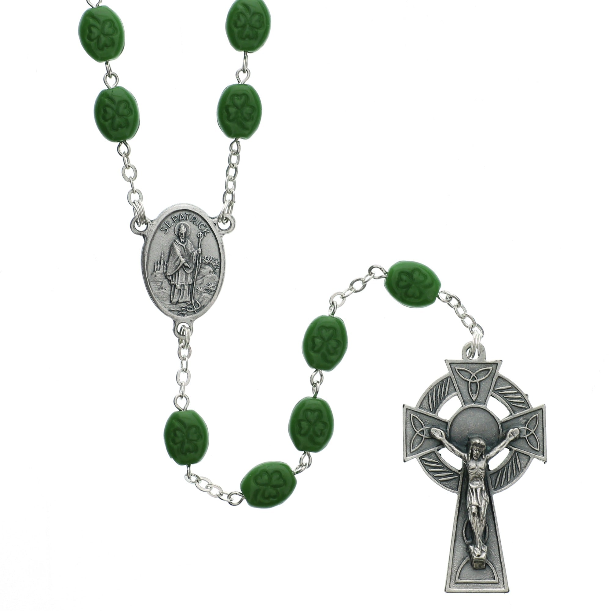 St. Patrick Silver-Plated Rosary – Rosary.com
