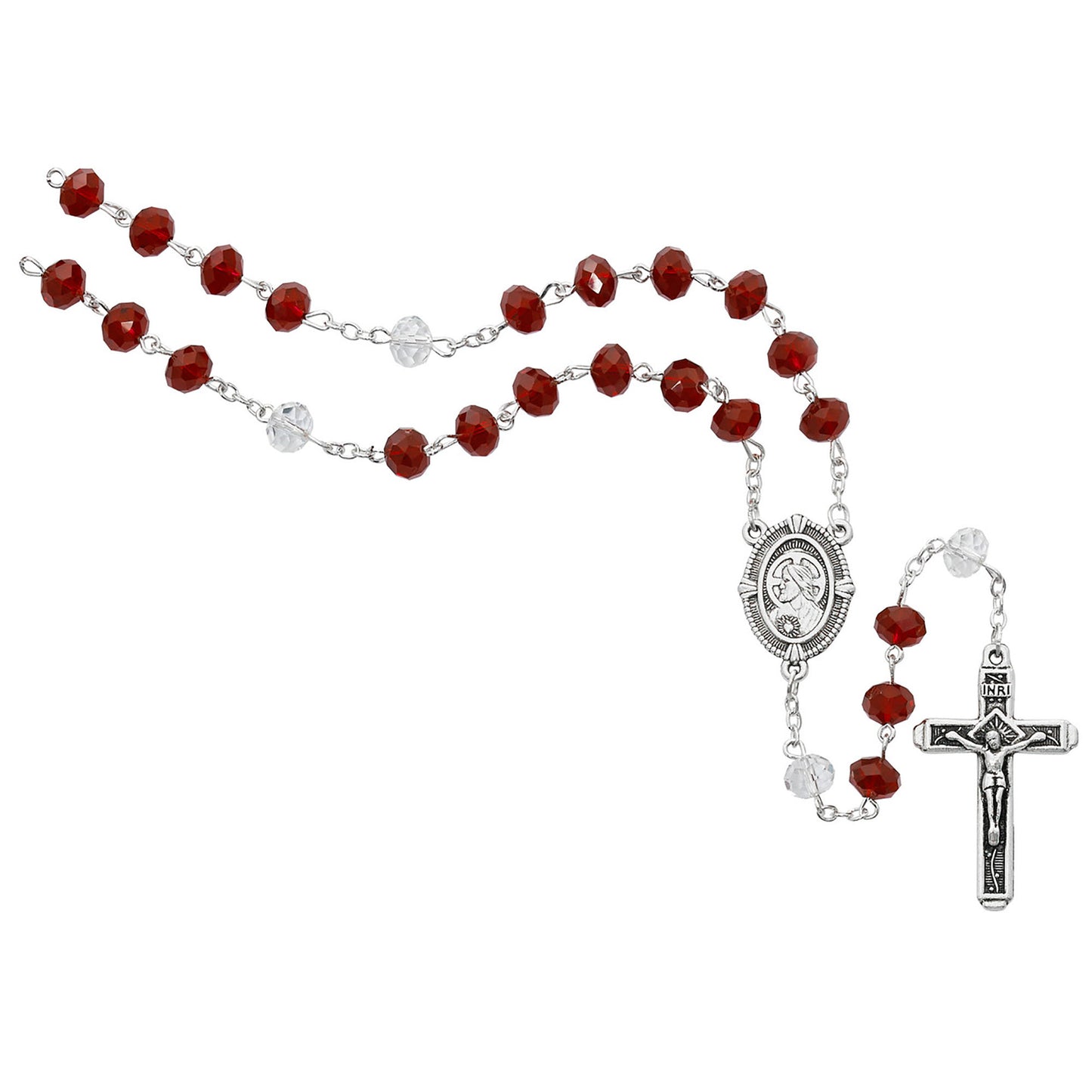 Deep Red Crystal Sacred Heart Chaplet – Rosary.com