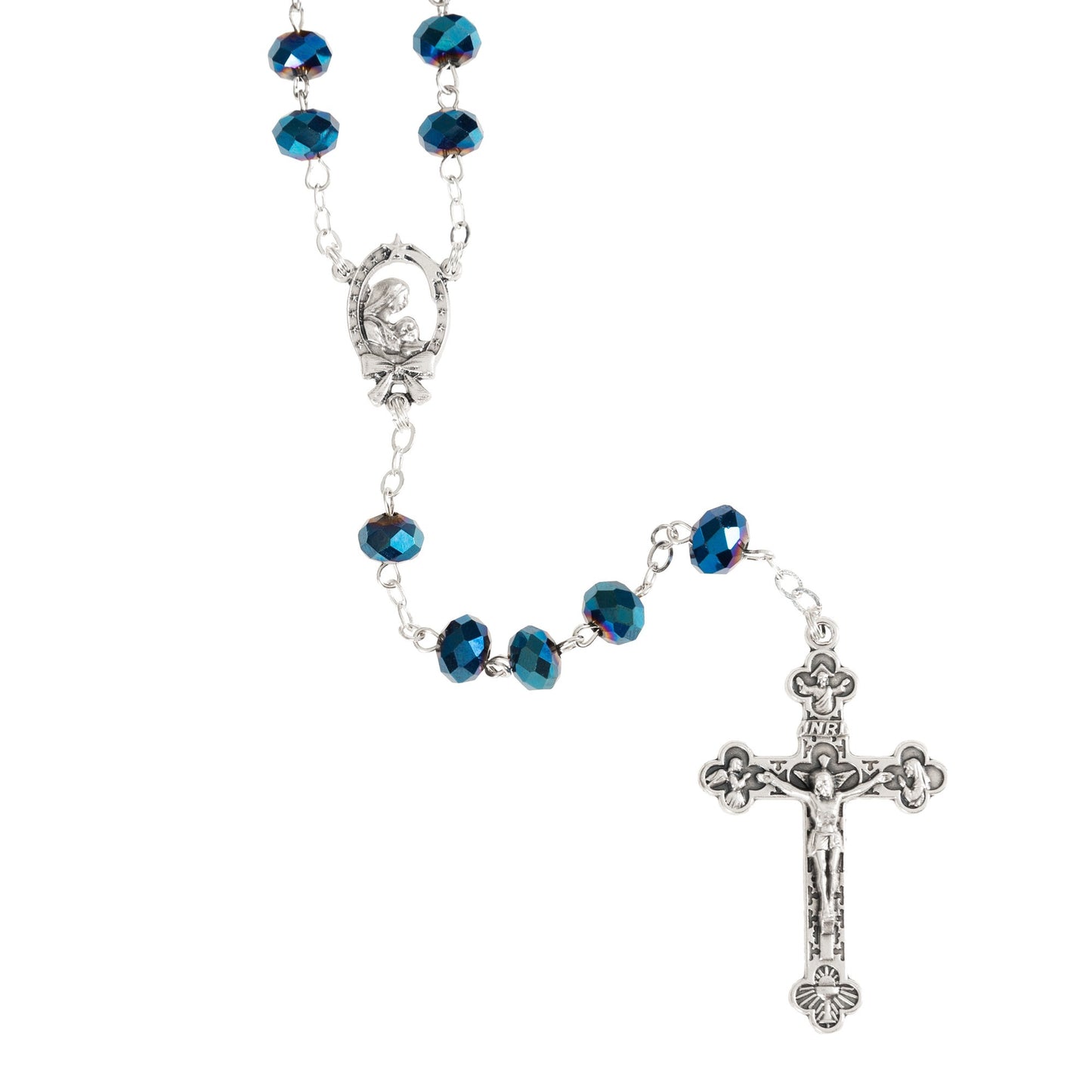 Midnight Blue Crystal Rosary – Rosary.com