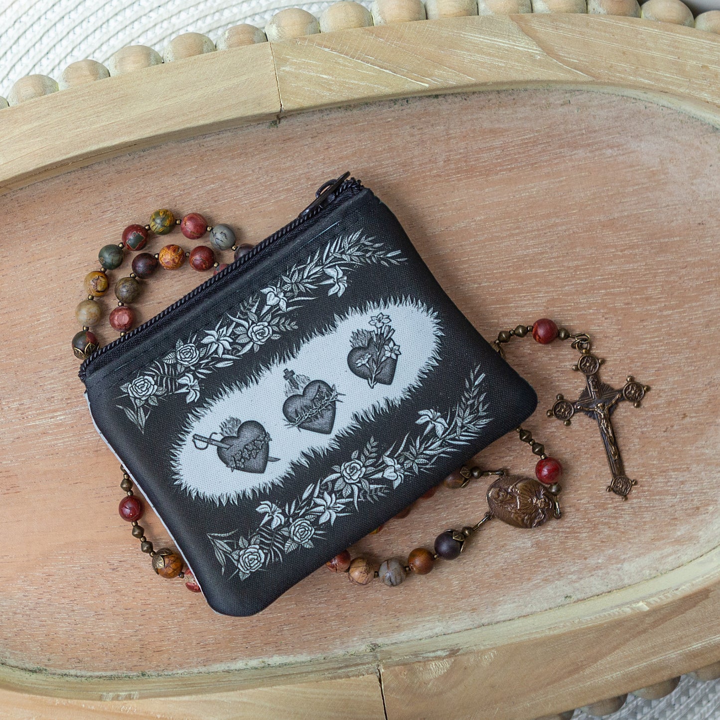 Sacred Heart Immaculate Heart Rosary Set Rosary