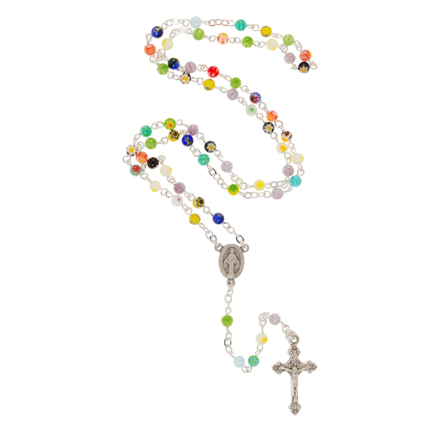 Petite Multicolor Millefiori Rosary – Rosary.com