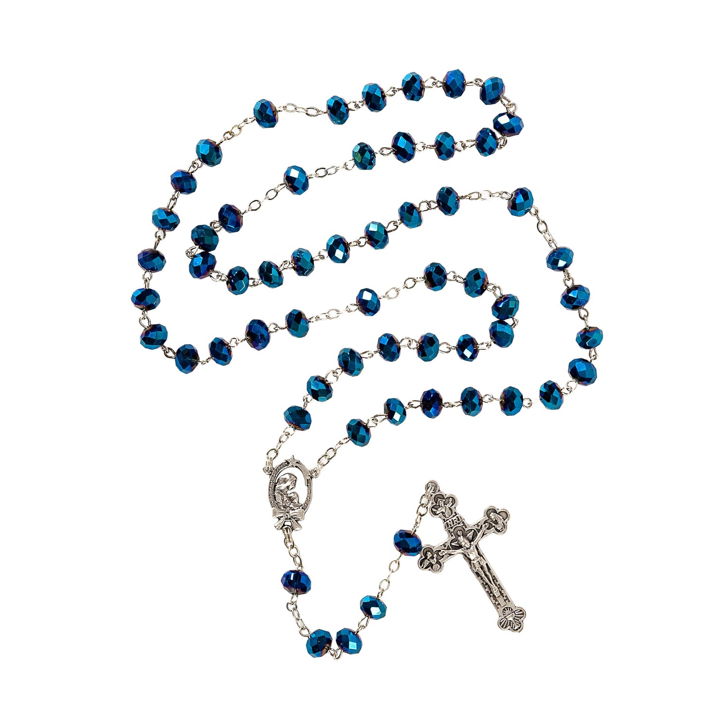 Midnight Blue Crystal Rosary – Rosary.com