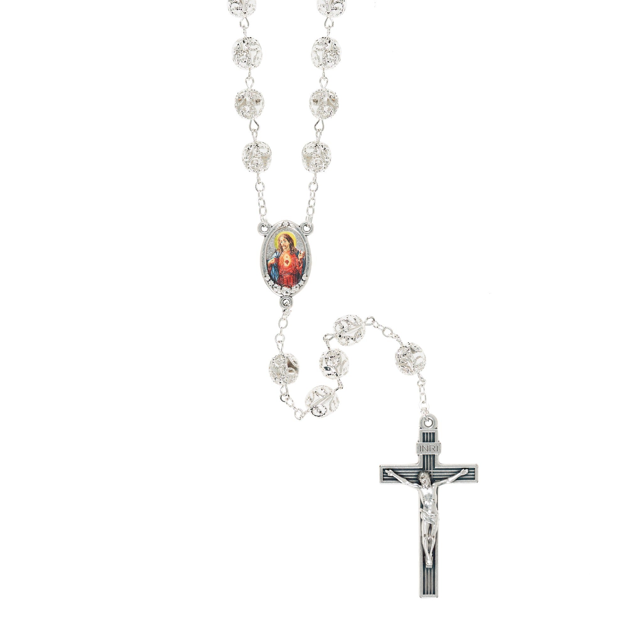 Glass Sacred Heart Rosary – Rosary.com