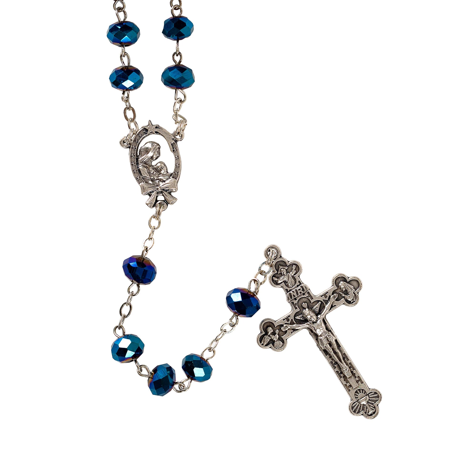 Midnight Blue Crystal Rosary – Rosary.com