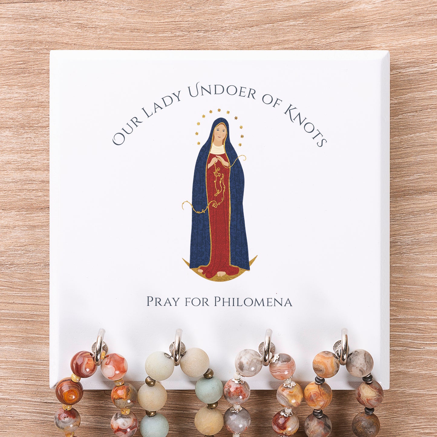 Personalized Our Lady Undoer of Knots Rosary Rack – Rosary.com