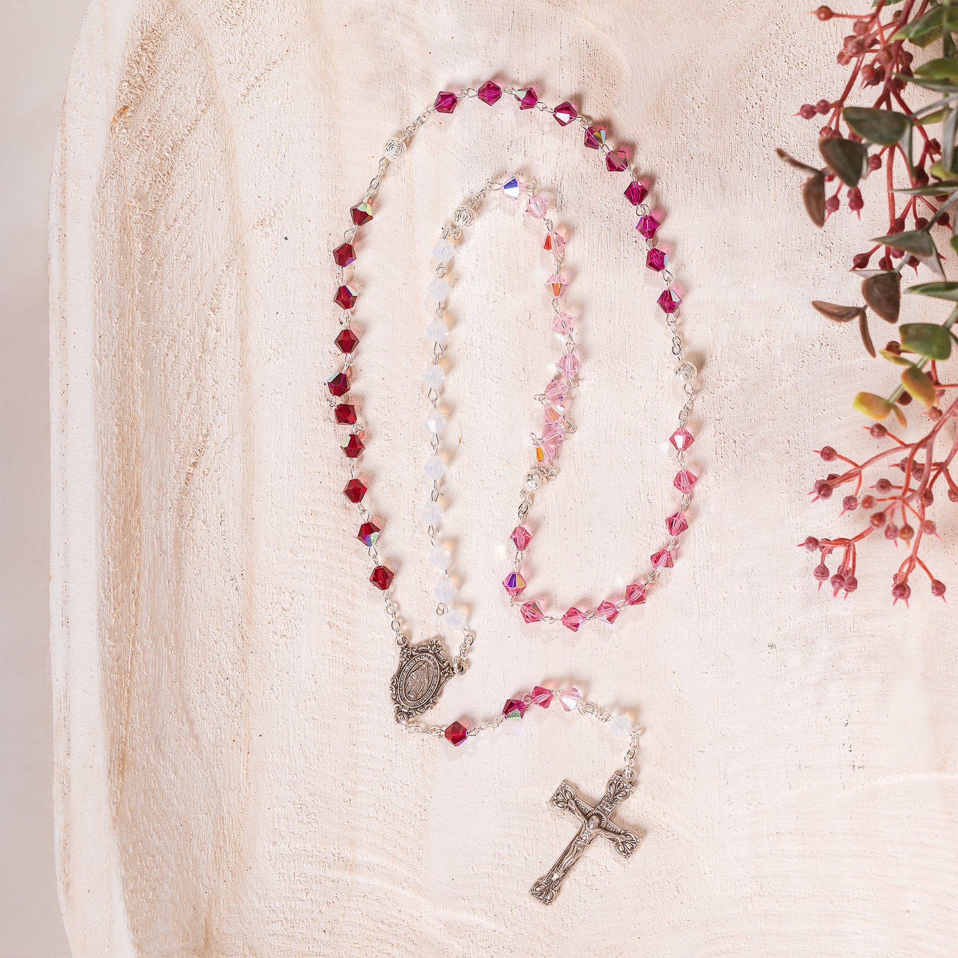 Pink Ombre Italian Rosary – Rosary.com