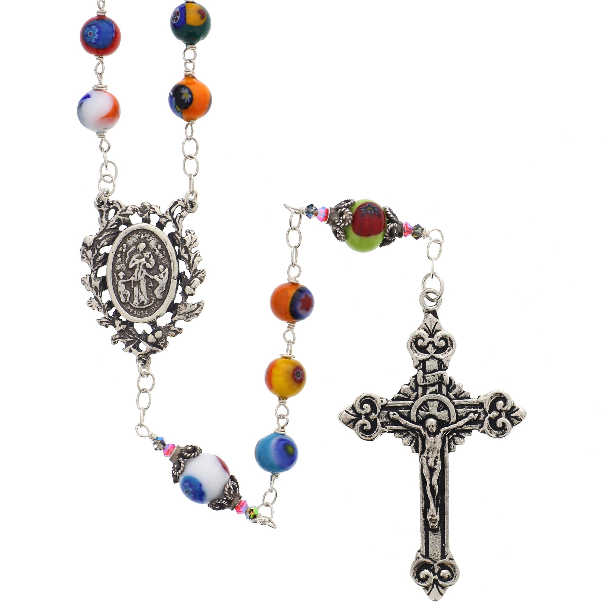 Sterling Silver Genuine Murano Italian Glass Rosary – Rosary.com